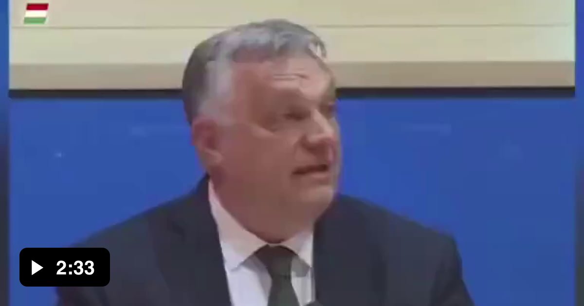 Hungarian PM and fulltime Chad Viktor Orban telling you that this mass ...