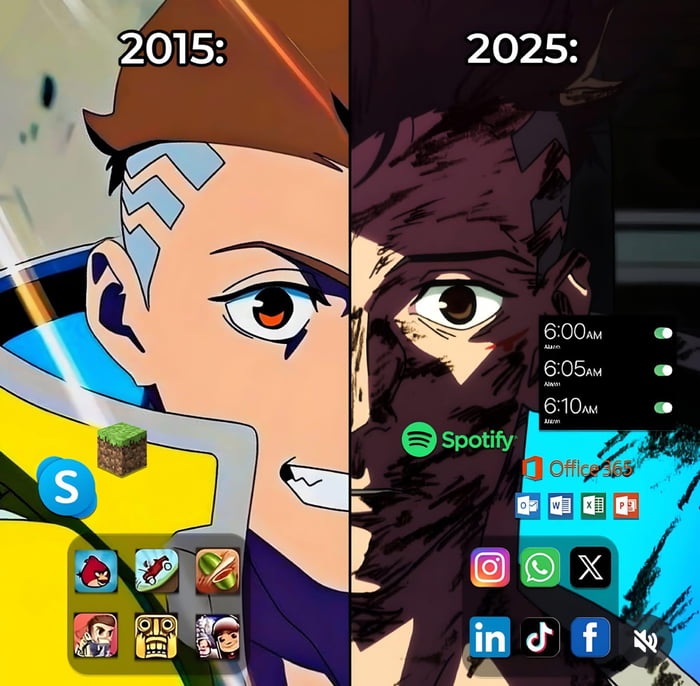 Life really hit different between these two years - 9GAG