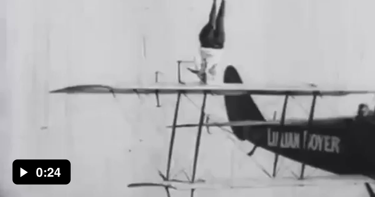 Lillian Boyer performing aerial stunts (1922). Lillian Boyer (1901–1989 ...
