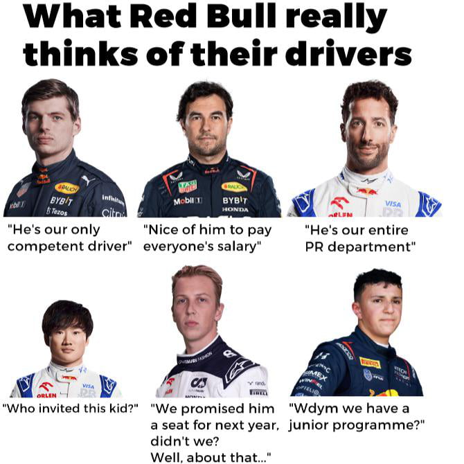 How Red Bull see their drivers - 9GAG