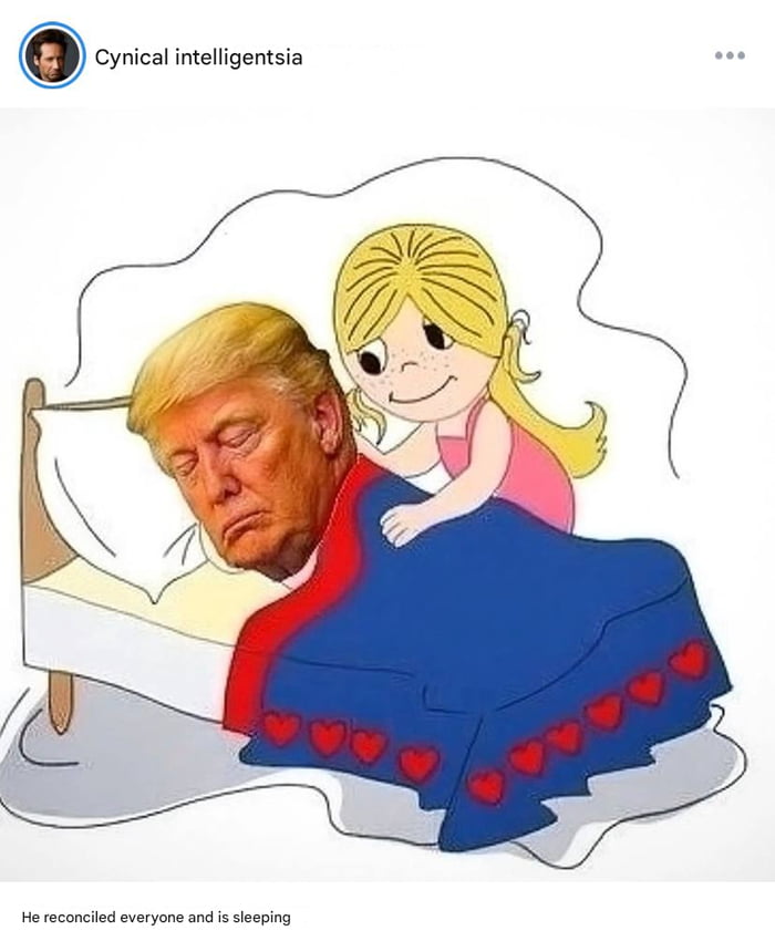 He reconciled everyone and is now sleeping. - 9GAG