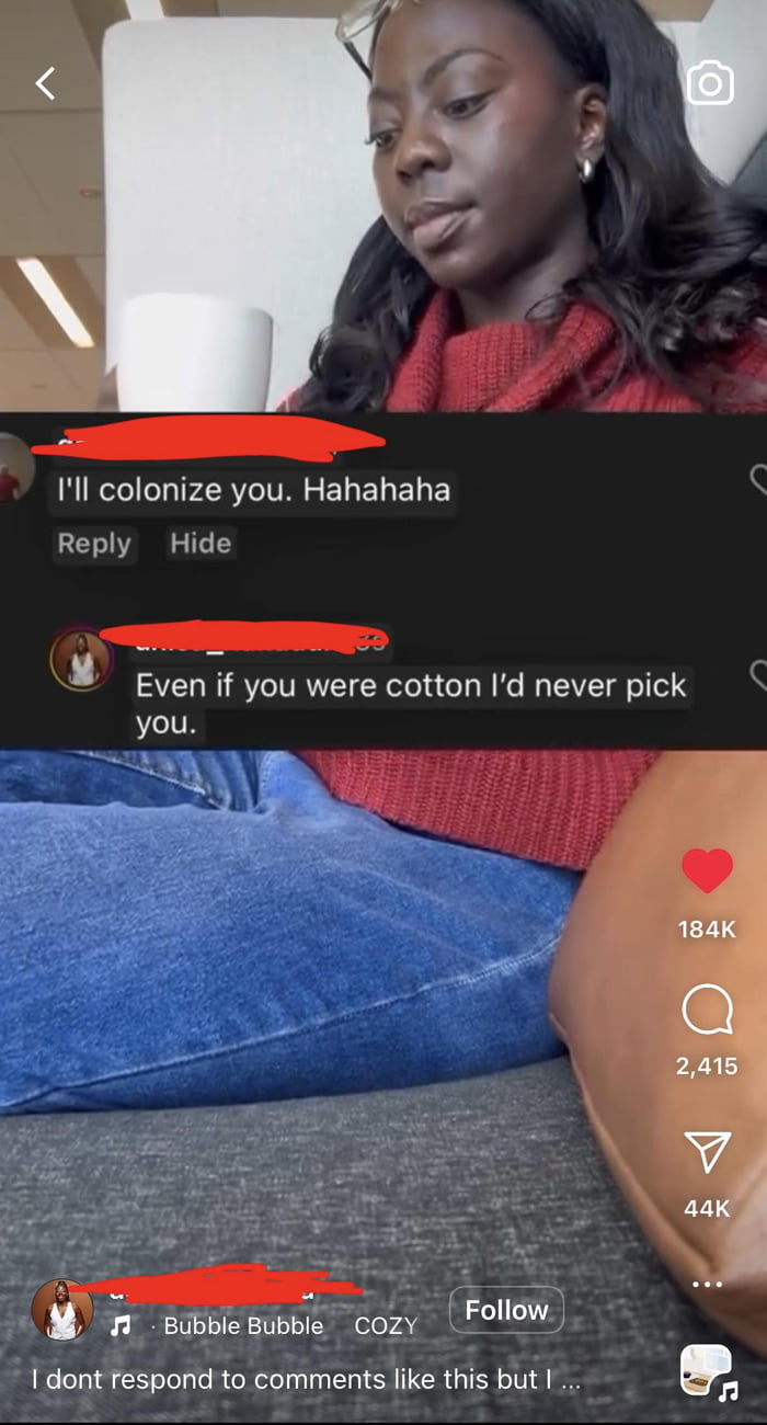 An appropriate clapback to a racist comment - 9GAG