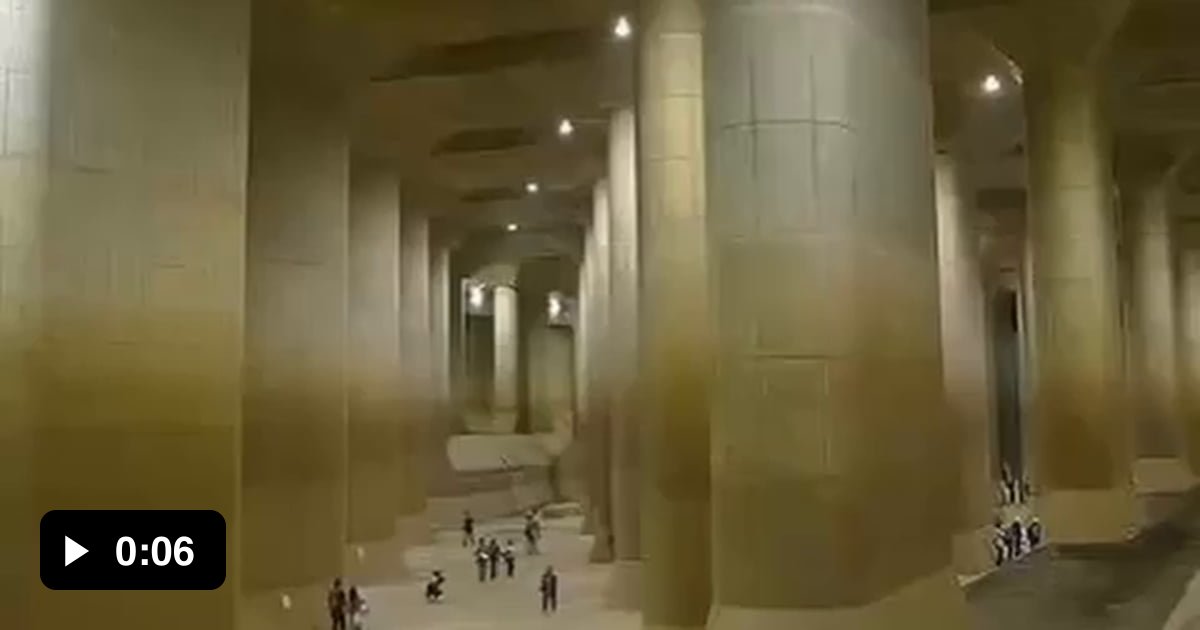 Tokyo has the world's largest underground flood water diversion facility. The tunnels are built ...