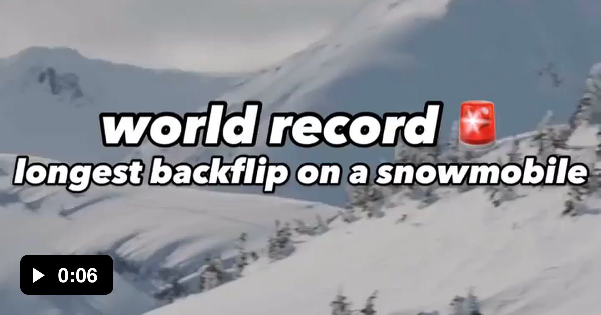 The longest backflip on a snowmobile 🤯 - 9GAG