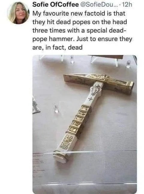 Pope-hammer sounds like something from 40k - 9GAG