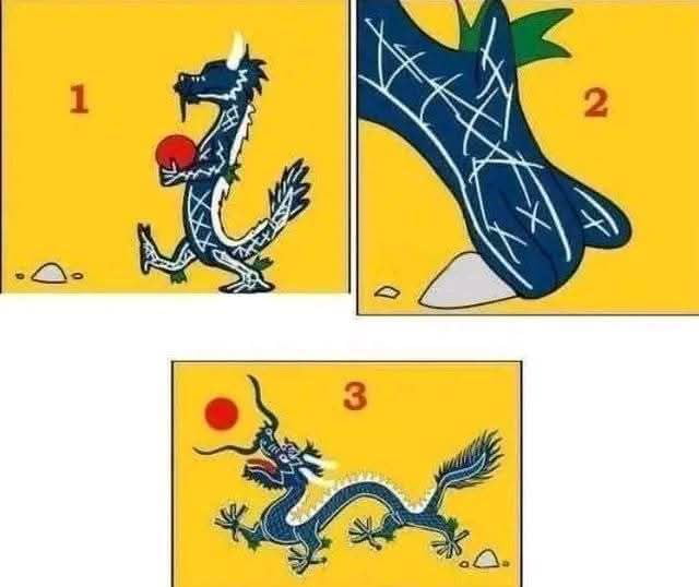 Another way to know meaning behind Qing flag. - 9GAG