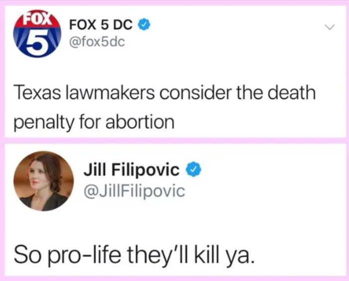 Pro life argument sacrificing a woman's life for the fetus during an abortion - 9GAG