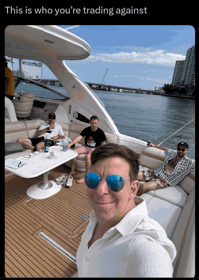 To 'look' like a cool crypto bro - 9GAG