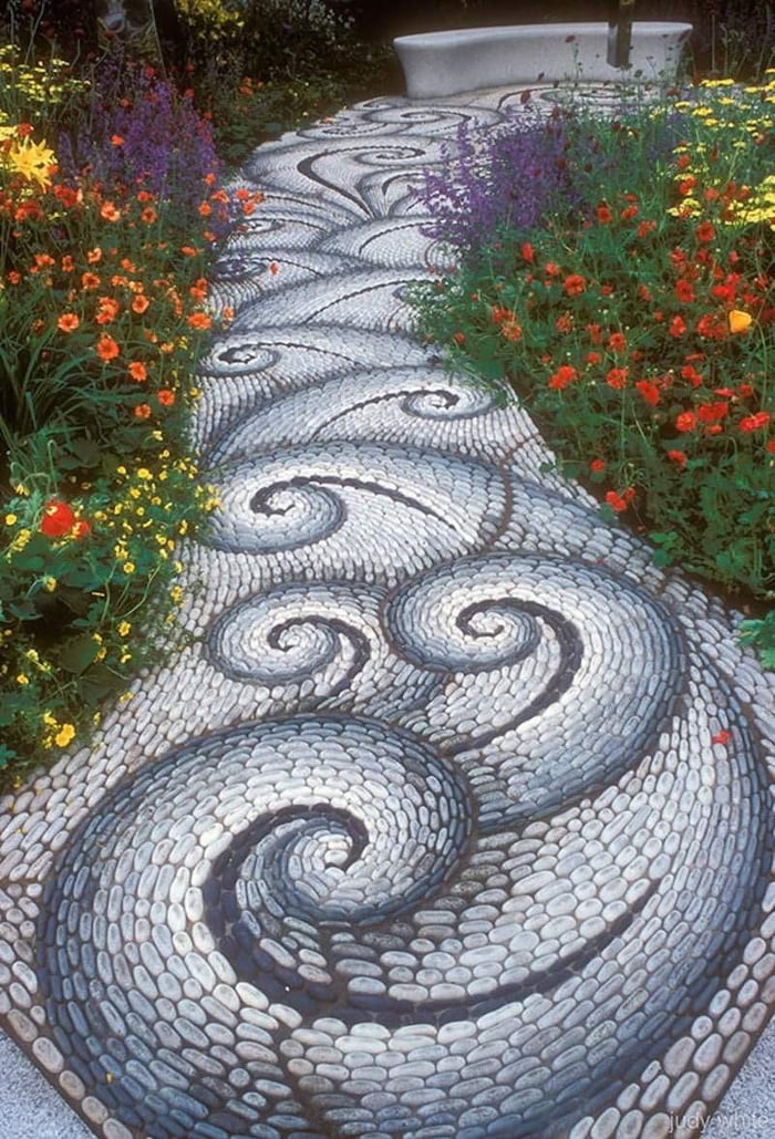 A beautiful hand-laid stone walkway. - 9GAG