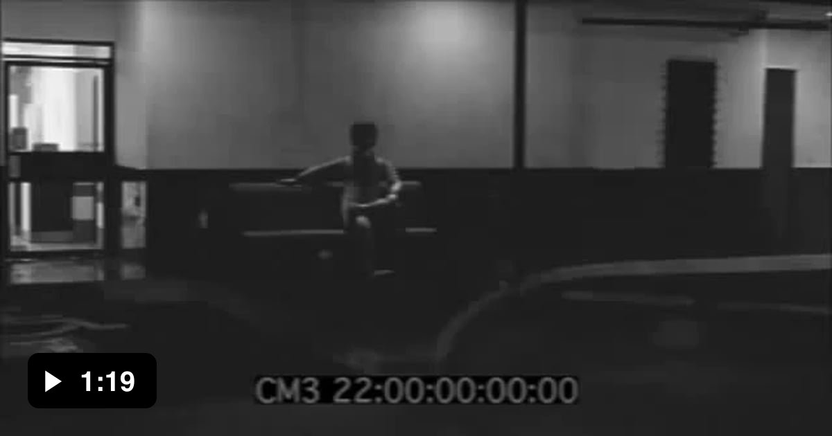 Security camera recording the statue after it became in urban myth ...