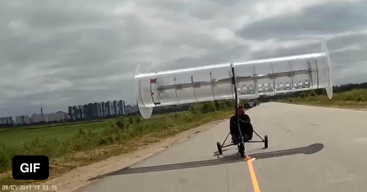 Magnus effect aircraft - first flight - 9GAG