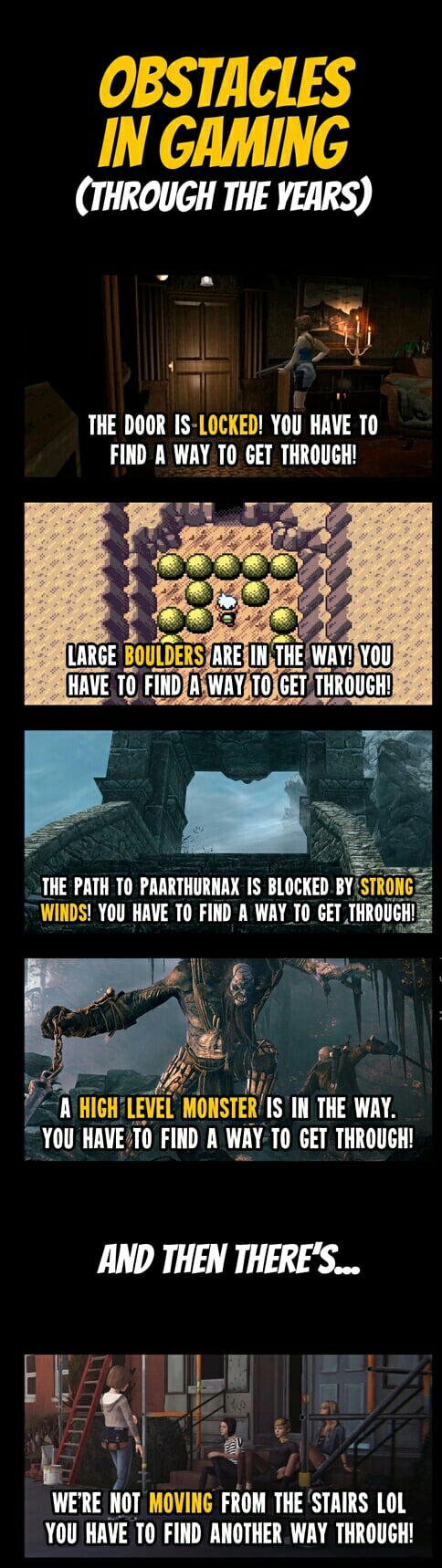Obstacles in gaming - 9GAG