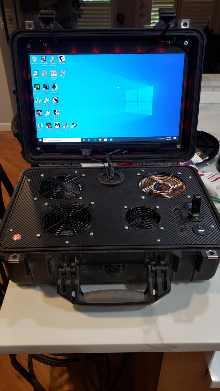 Pelican 1500 Portable PC Aircooled w/ 1660 super AMD 3600, 17" 144 hz ...
