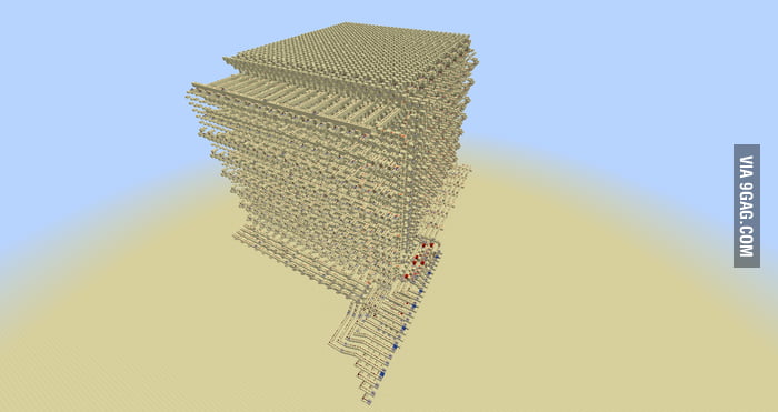 This is what 1 KB of memory looks like in minecraft - 9GAG