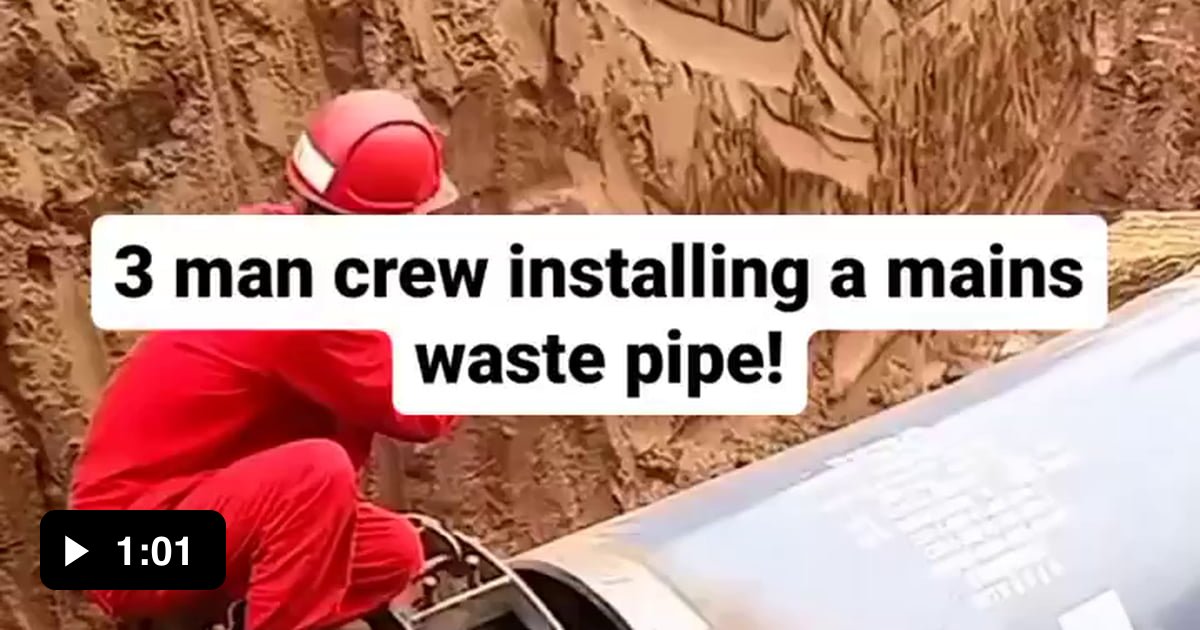 Just a couple guys laying pipe. - 9GAG