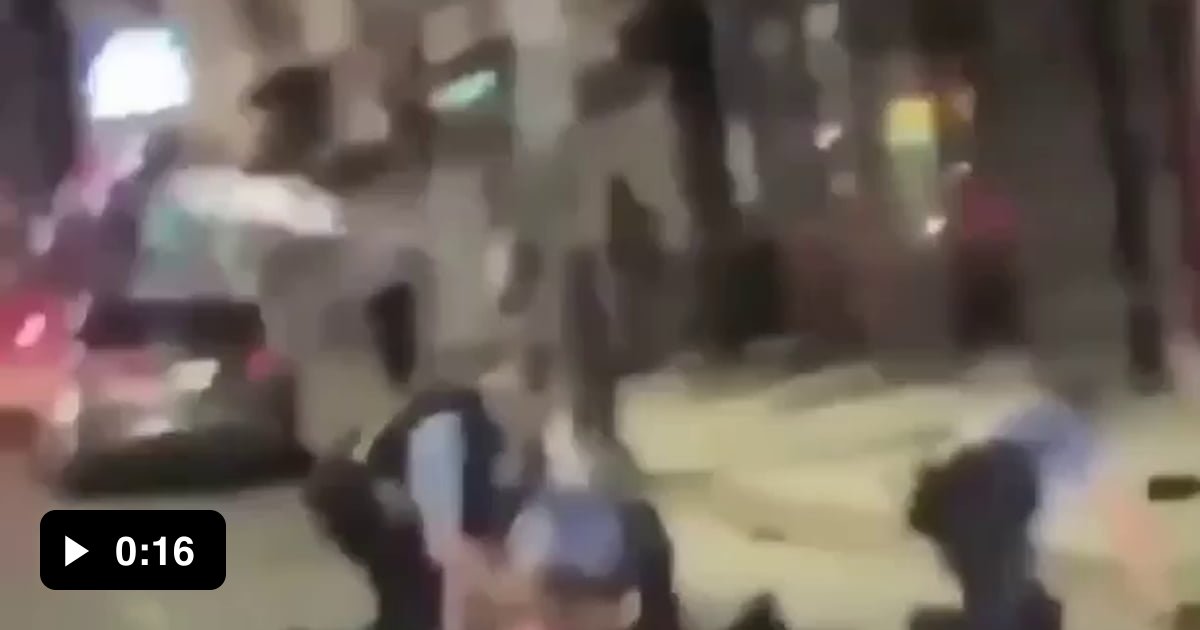 Officer puts stick in mans hands attacks - 9GAG