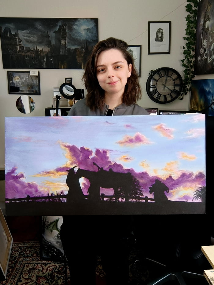 ''Come on, Sam'' ! Just got this painting back from its exposure place ...