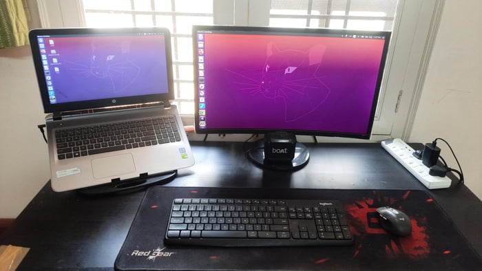 Not exactly a battle station, more like a poor man's work setup - 9GAG
