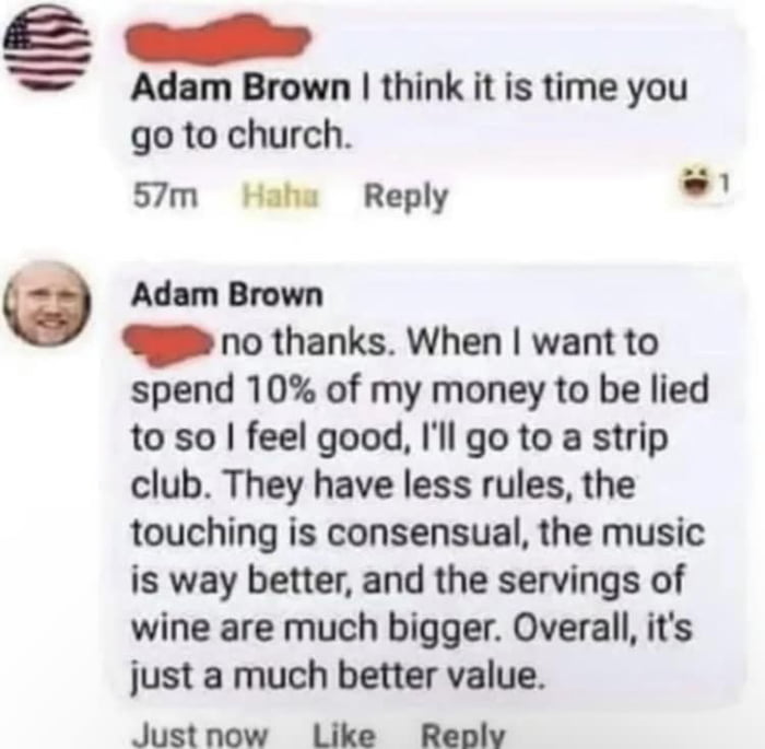 Church vs strip club - 9GAG