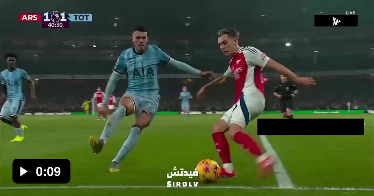 Porro's claim for the ball going out for a corner that eventually led to the Arsenal equaliser ...