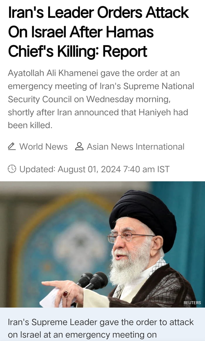 Hope Iran understands what it is up against (any other news source to ...