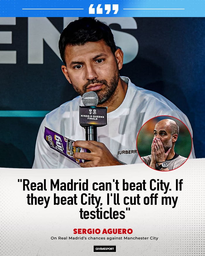 Ready to lose those balls, Sergio? (City lost 2-3) - 9GAG