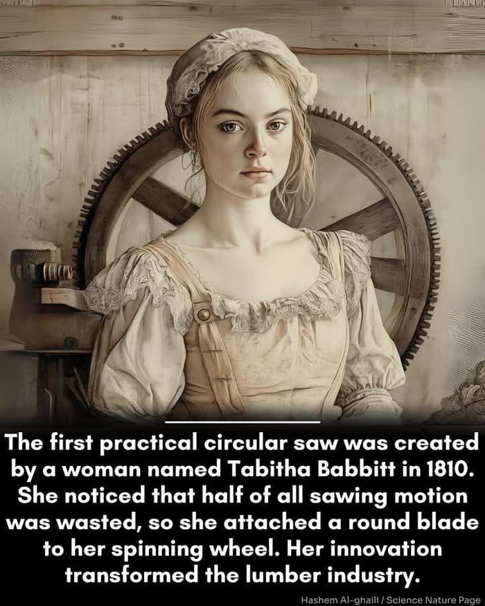 Tabitha Babbitt and the circular saw. - 9GAG
