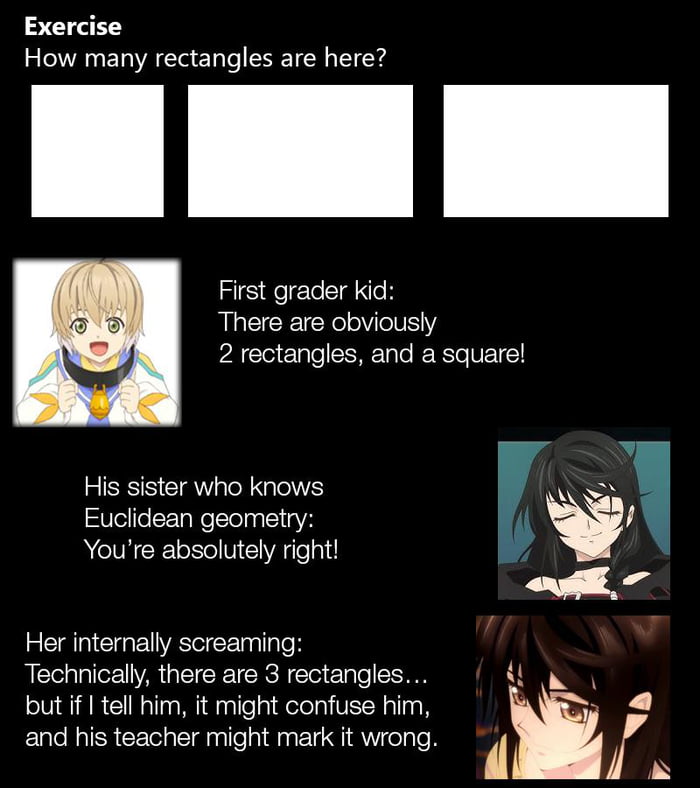 A square is also a rectangle - 9GAG