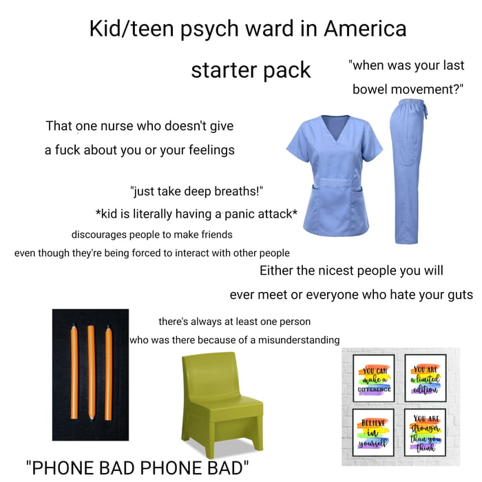 Kid/teen psych ward in America starter pack - 9GAG