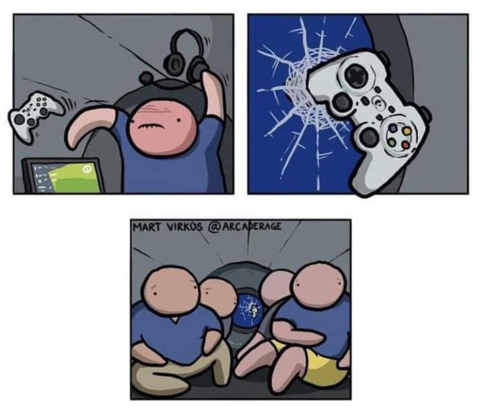 Gamer rage - 9GAG