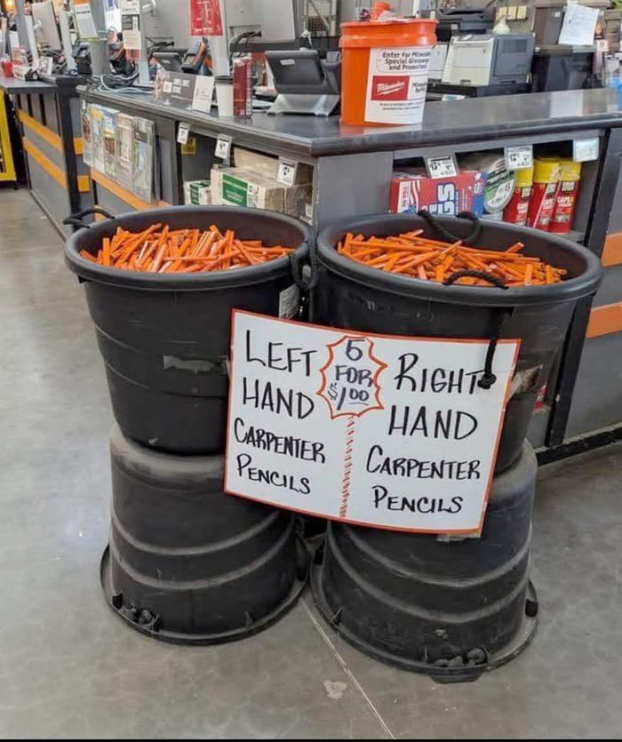 Finally, pencils designed specifically for lefties and righties - 9GAG