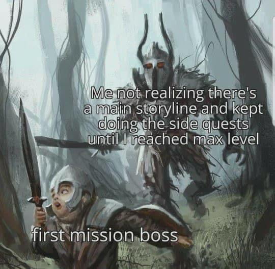 When you spent 100 hours on side quests before the first main mission - 9GAG