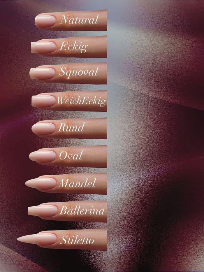 A Cool Guide to nail shapes and their names - 9GAG