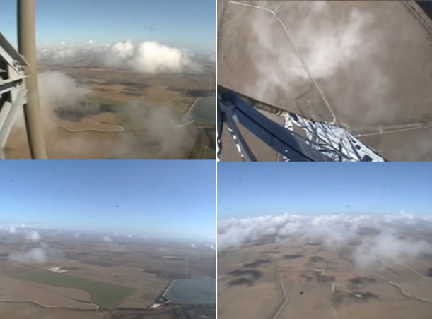 Working on a 2000ft tall guyed tower. - 9GAG