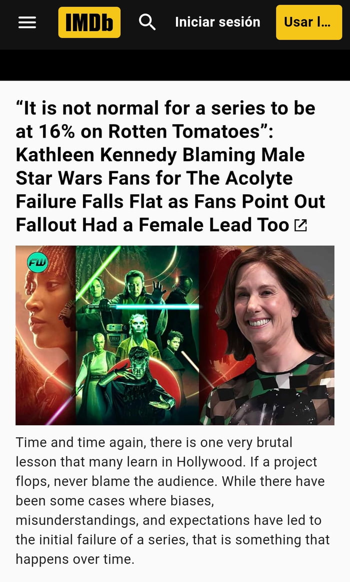 Yeah! Because... because... the problem is the male audience... F**k wokism!! - 9GAG