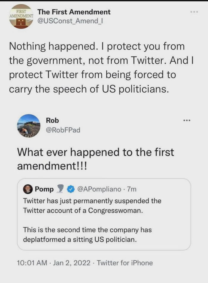 Doesn’t understand 1st amendment — gets wrecked by it - 9GAG
