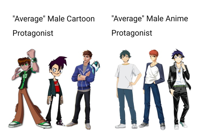 Some anime protags do be looking sauceless sometimes. - 9GAG