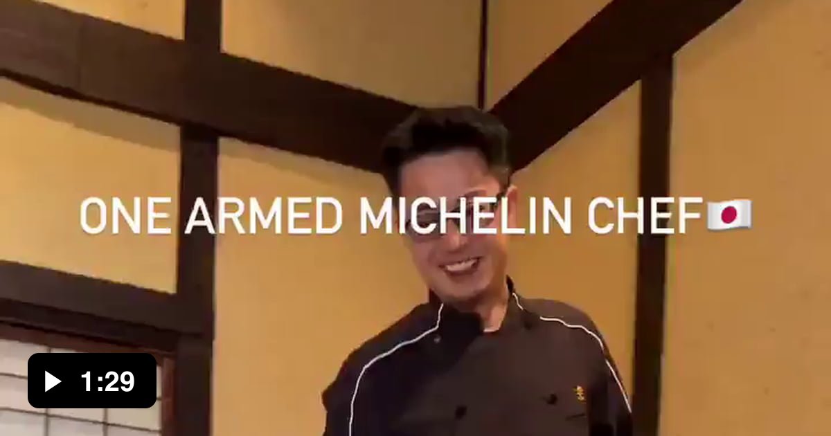 The chef of a Michelin starred restaurant with only one arm - 9GAG