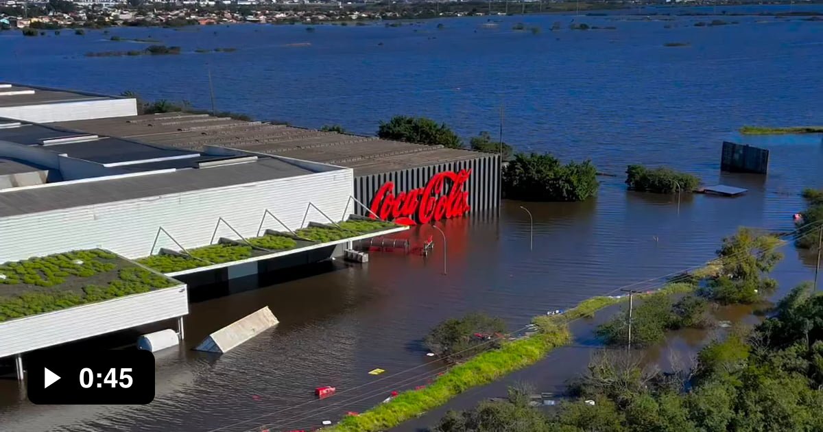 Coca Cola factory in the biggest flood ever recorded in southern Brazil ...