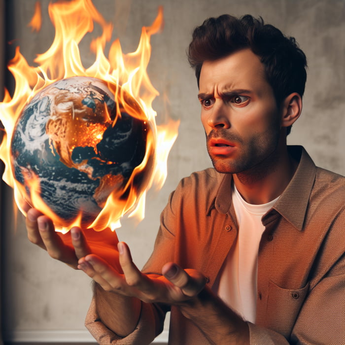 Some men just don't know what to do with a burning world. - 9GAG