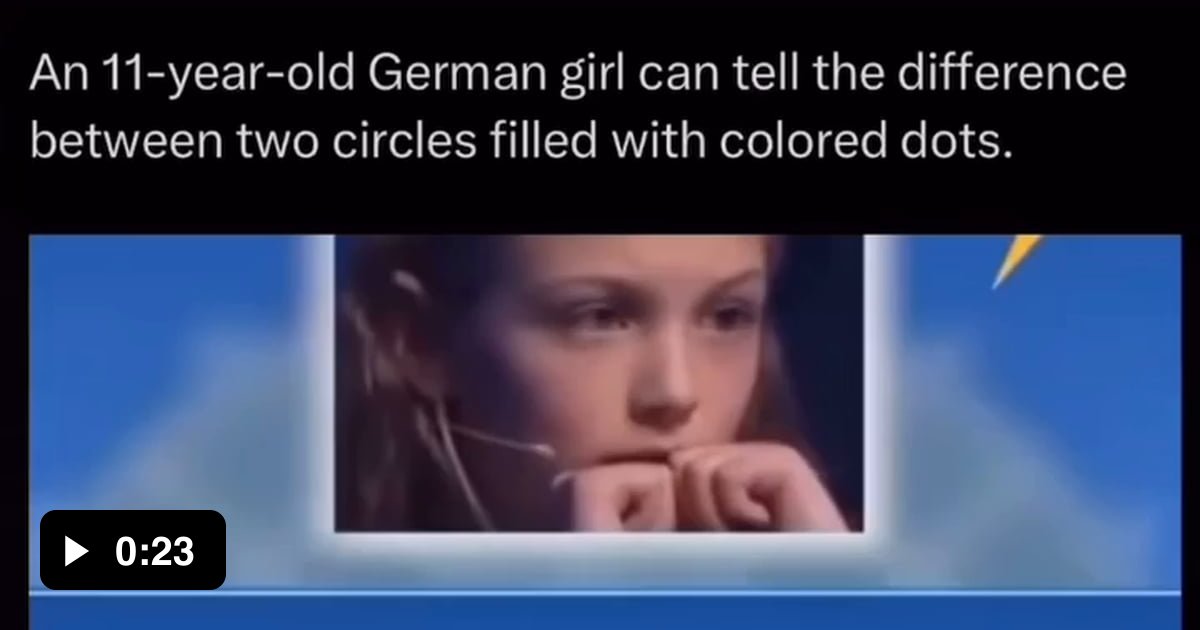 German girl can see the differing spots in this radar-like detection - 9GAG
