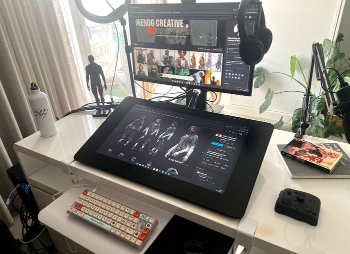 Had a bland office, geared it up, put up some posters, got a new wacom ...