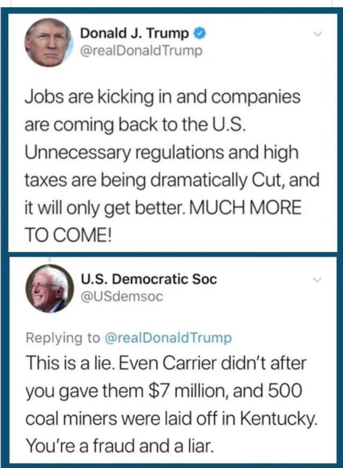 Bernie calls it as it lies. - 9GAG