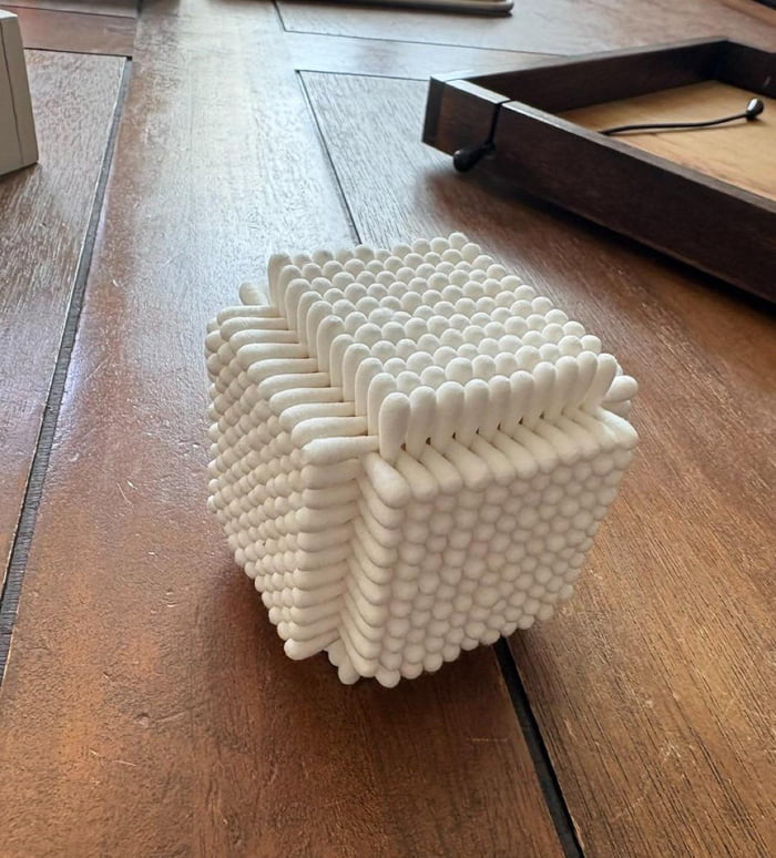 Cube made out of Q-tips - 9GAG