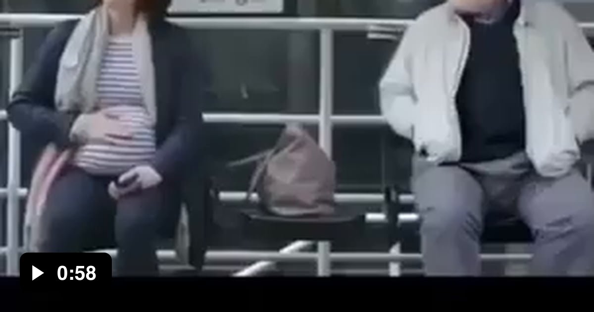 A pregnant woman and her dad waiting for the bus, it's a sweet moment - 9GAG
