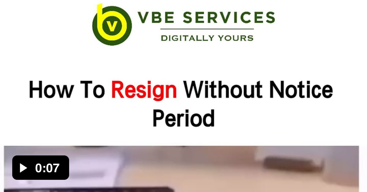 How To Resign Without Notice period - 9GAG