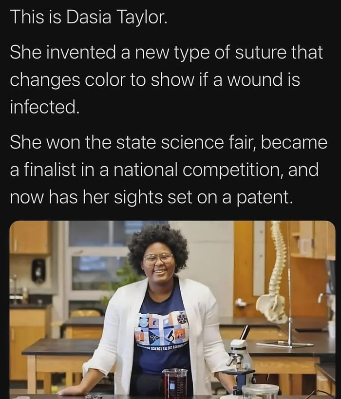 She Invented Color-Changing Sutures to Detect Infection - 9GAG