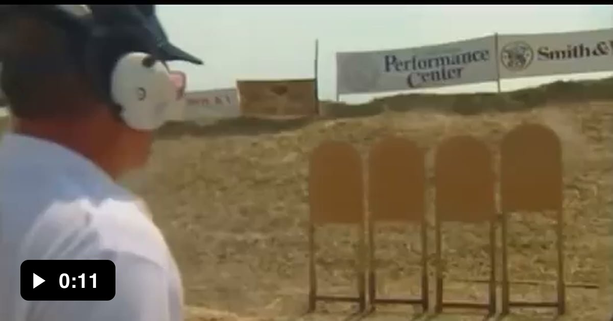 Quick-draw master, Jerry Miculek firing 12 shots, six initially and six ...