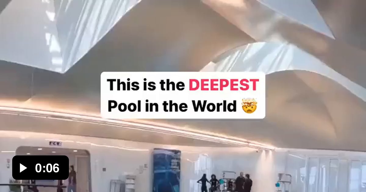 60 meters deep dive pool in Dubai - 9GAG