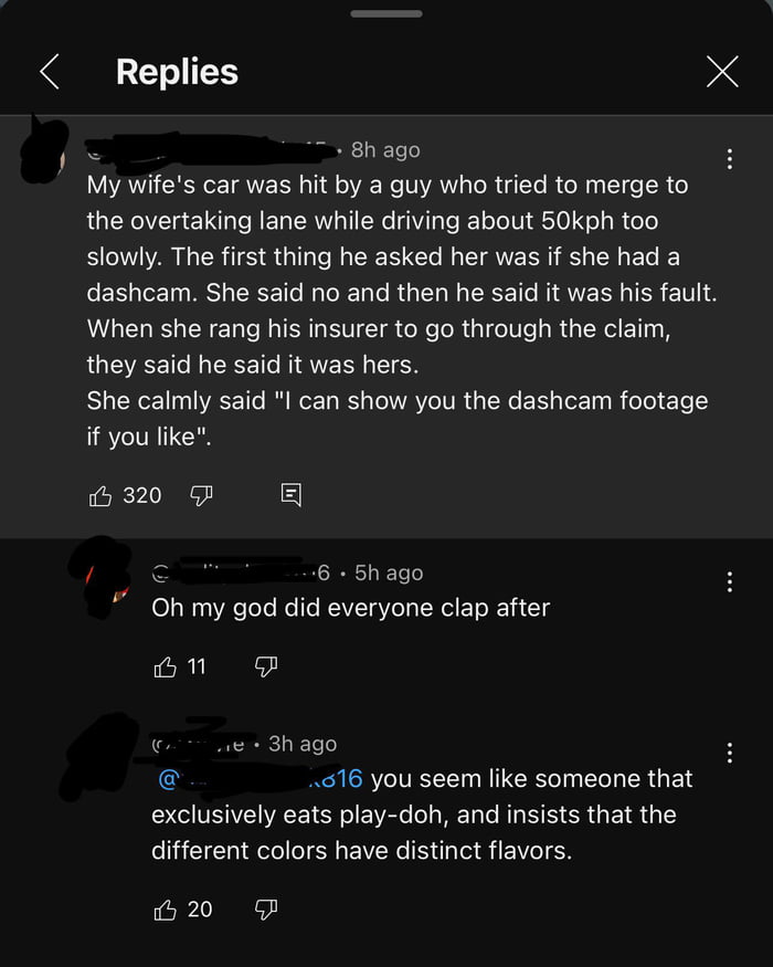 In a YouTube video about brake check gone wrong - 9GAG